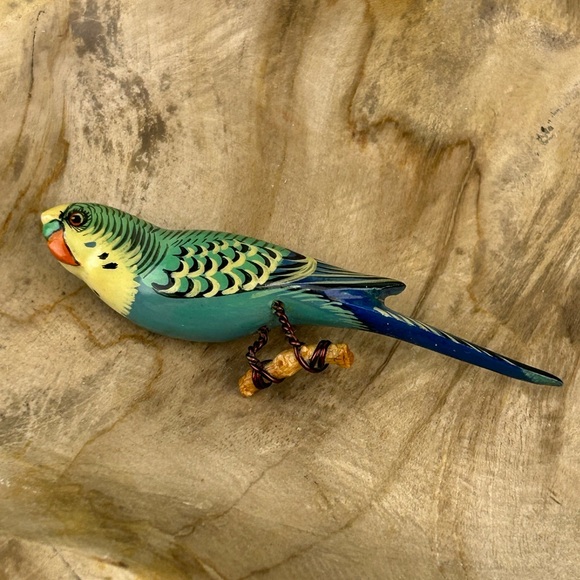 Takahashi | Jewelry | Takahashi Budgerigar Parakeet Bird Brooch Hand ...